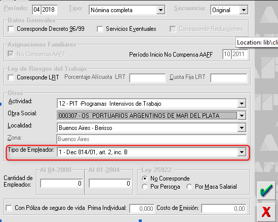 Exportación a SICOSS / Declaración en linea (F931)