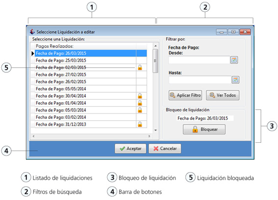 Editar una liquidación