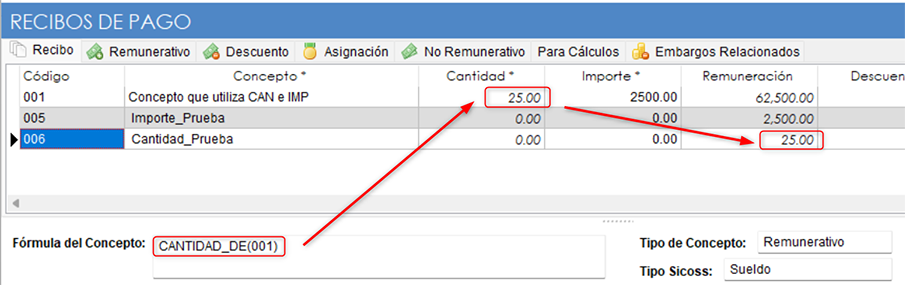 Palabras Claves en Fórmulas de Conceptos
